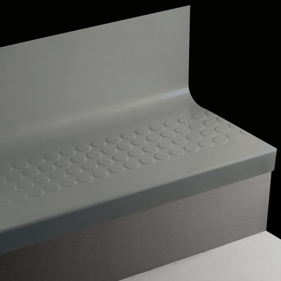 Tarkett - Angle Fit Raised Round Rubber Stair Tread with Integrated Ri ...
